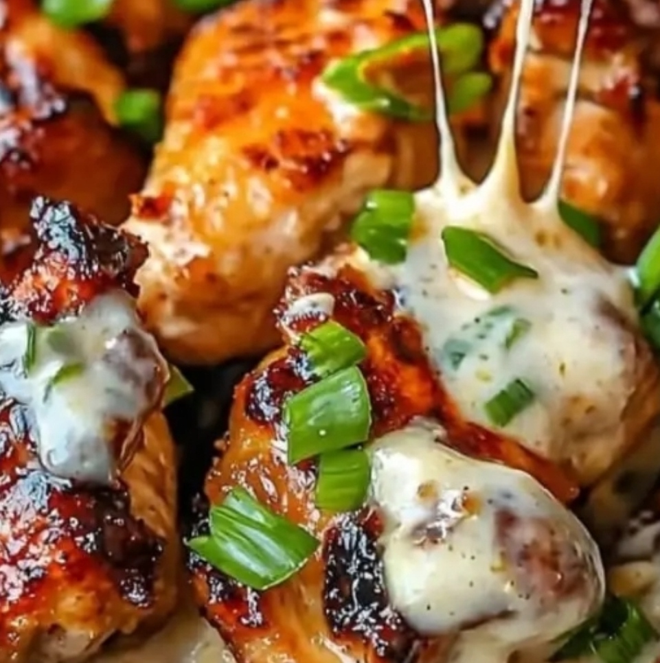 Grilled chicken bites with creamy garlic sauce – Simple Recipes